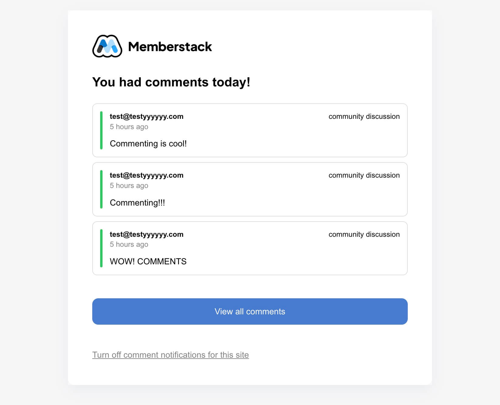 Comment Notifications for Admins – Memberstack 2.0